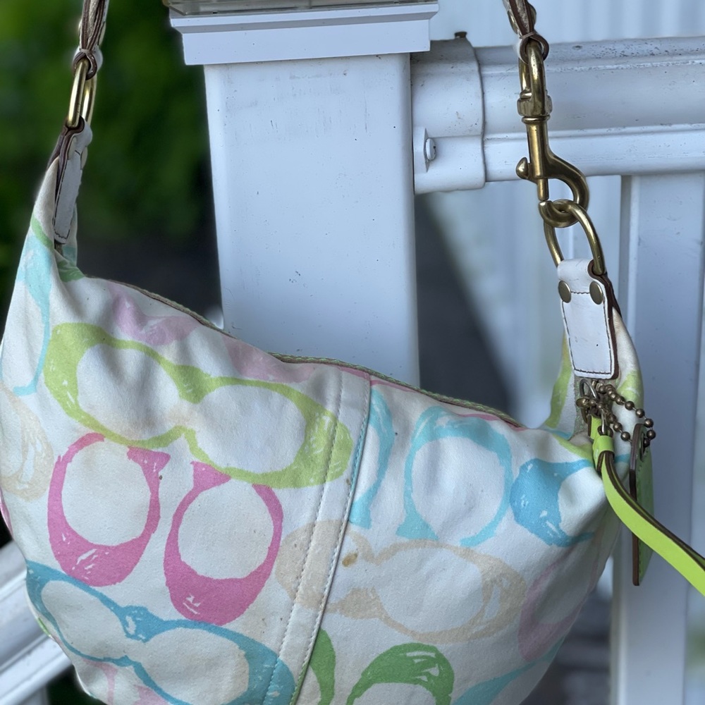 Coach Signature Multi Colored Pastel And White Hobo B… - Gem